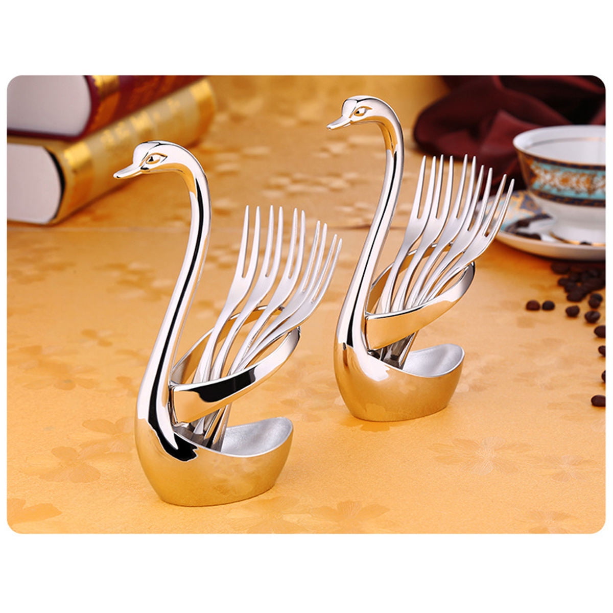 ELAYARD Swan Shape Fork Holder with Anti Rust Zinc Alloy Material for ...