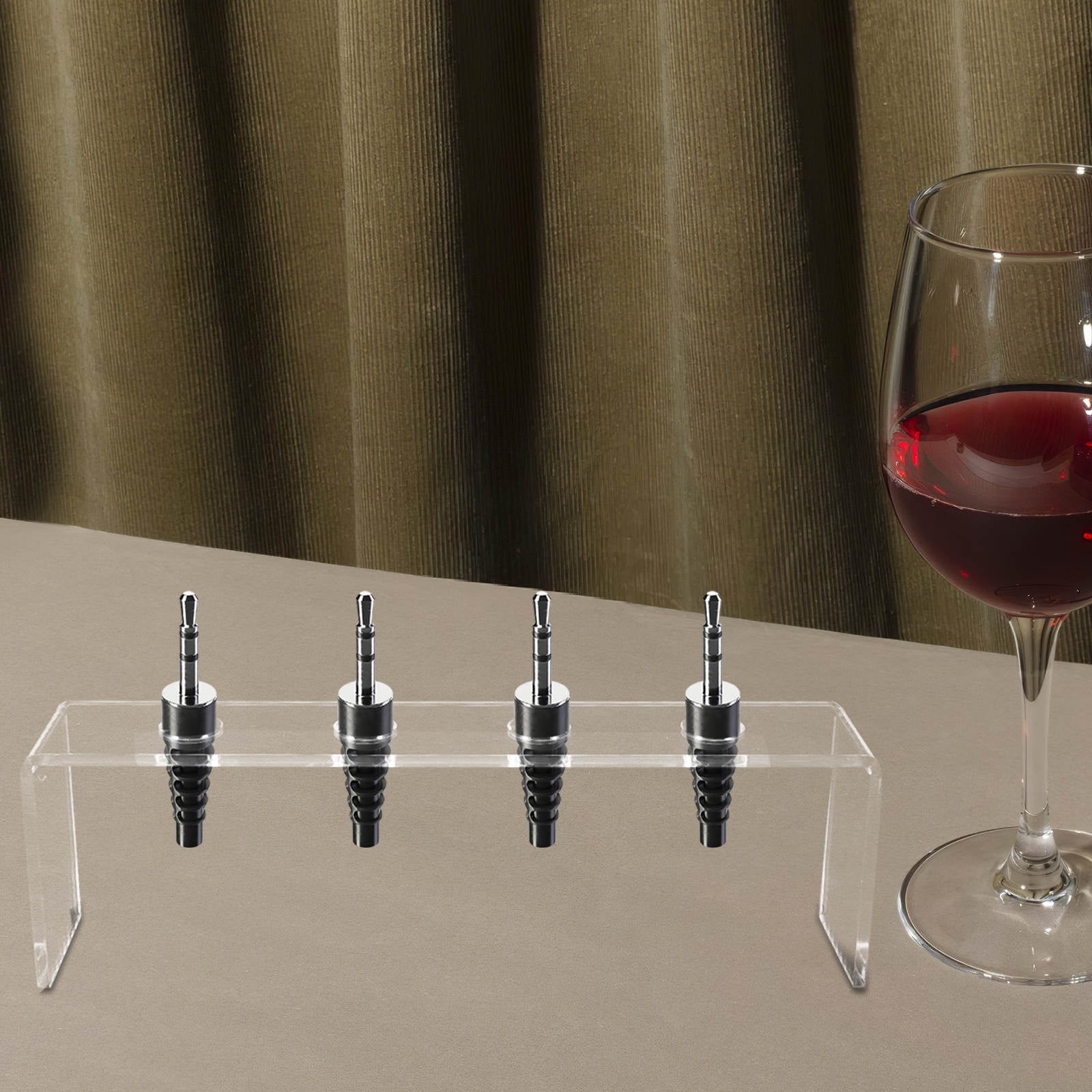 ELAYARD Sleek Transparent Wine Stopper Display Stand with Stable ...
