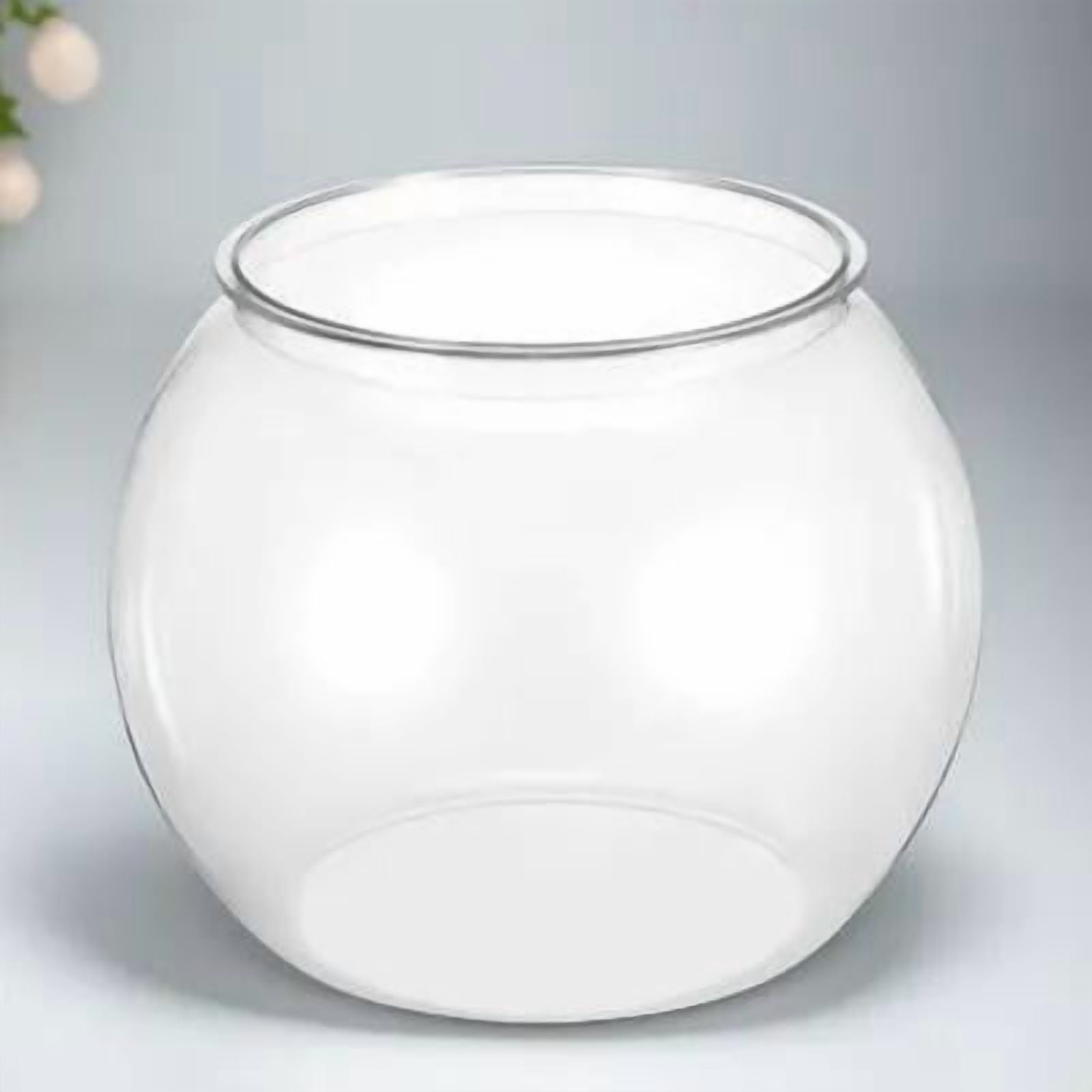 ELAYARD Transparent Fish Bowl for Goldfish Round Shape 1Pack for Pets ...