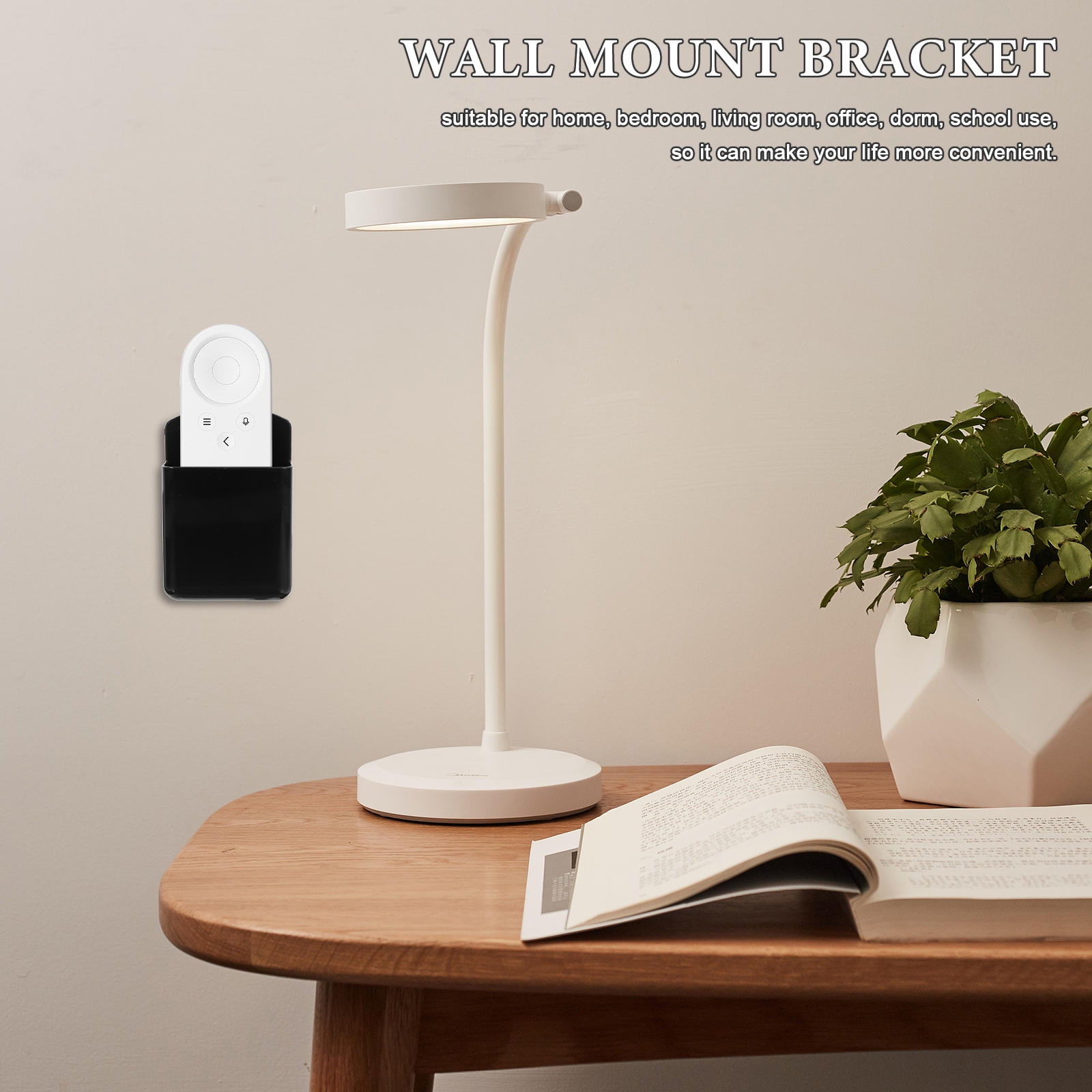 ELAYARD Wall Remote Controller Holder 3Pcs Black Rectangular for Home ...