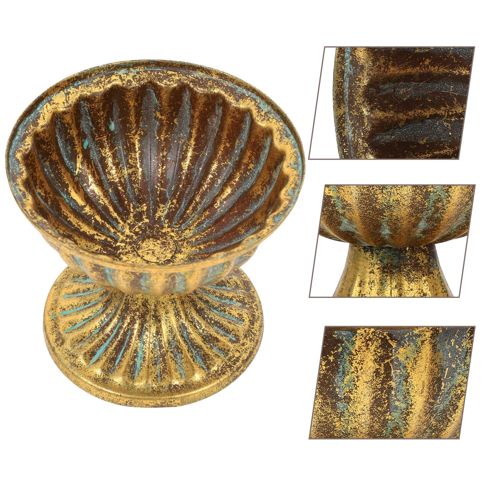 ELAYARD Golden Iron Flower Pot for Elegant Wedding Decoration and Home ...
