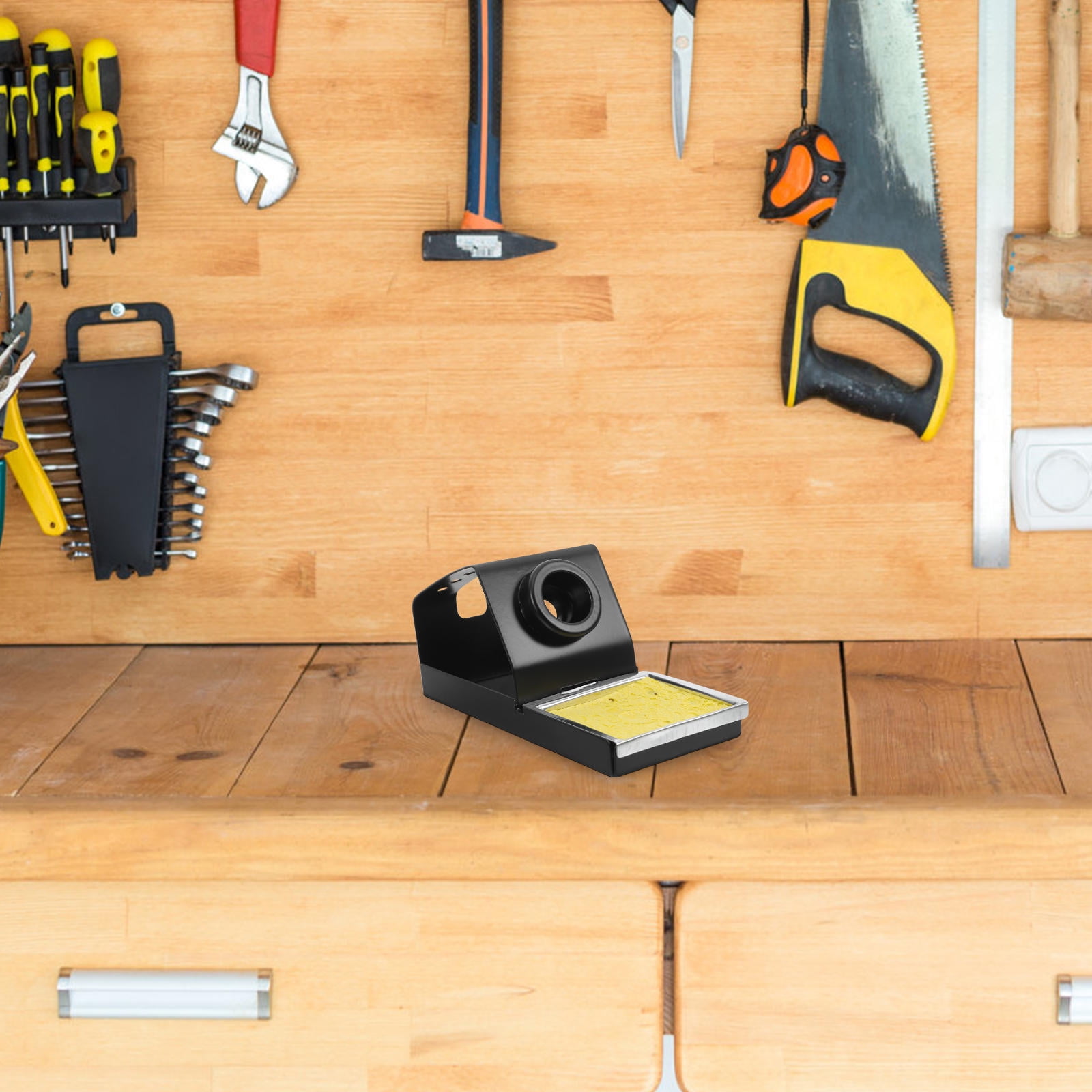 ELAYARD Metal ering Iron Stand with Sponge and Multi Hole Storage Rack ...