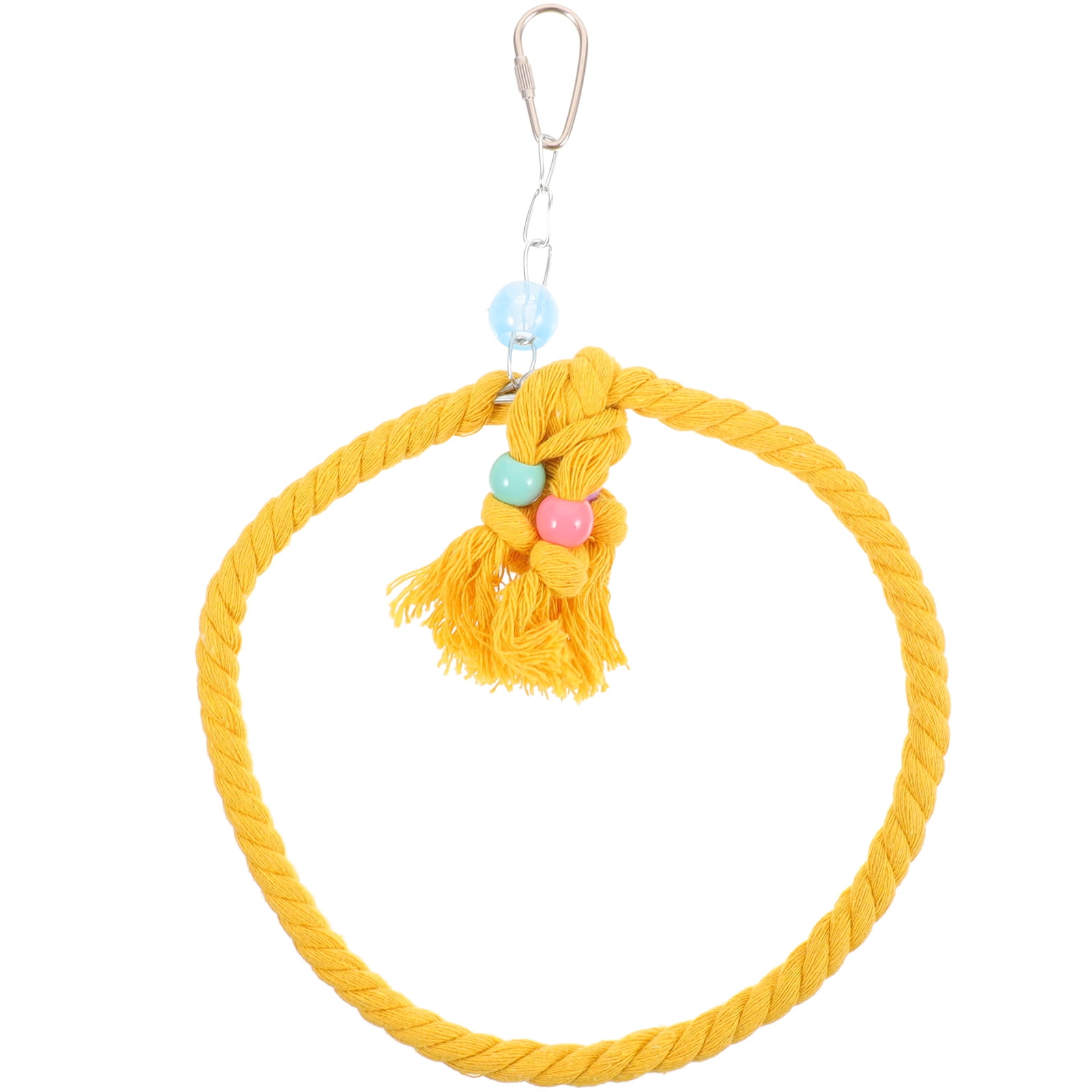 ELAYARD Yellow Parakeet Rope Swing Durable Bird Cage Accessory with ...