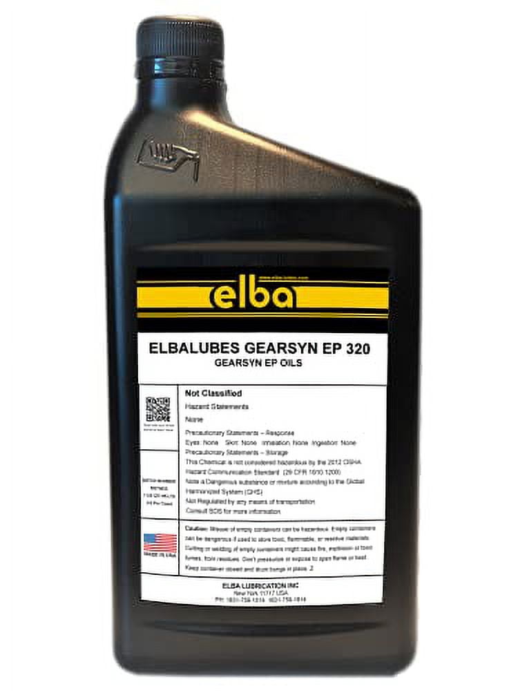 ELBALUBES GEAR-SYN EP 320 SYNTHETIC GEAR OILS High performance ...
