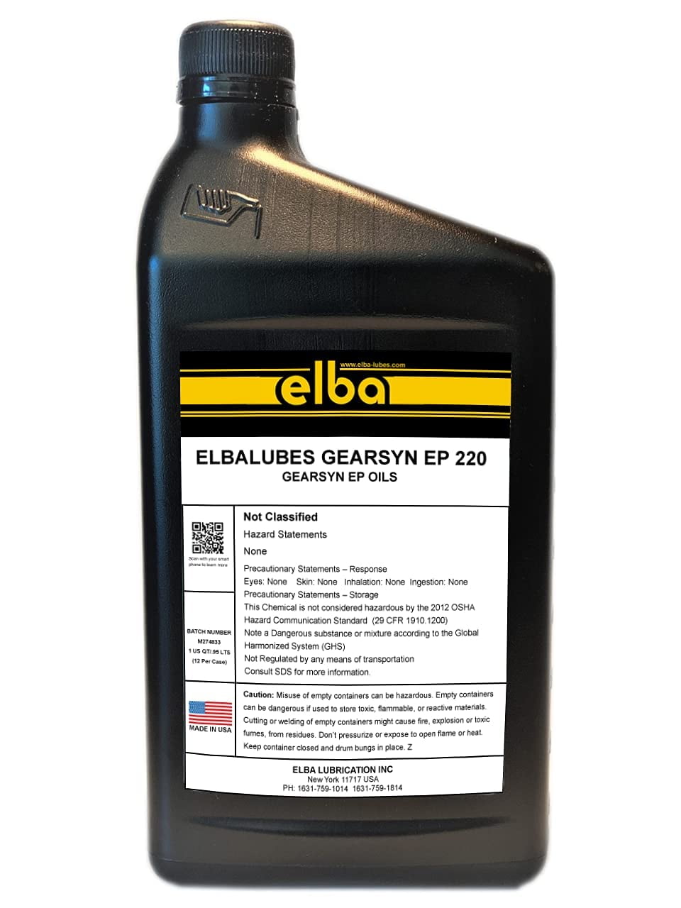 ELBALUBES Gear-SYN EP 220 | Synthetic Gear Oils | EP Gear Oil 220 Heavy ...
