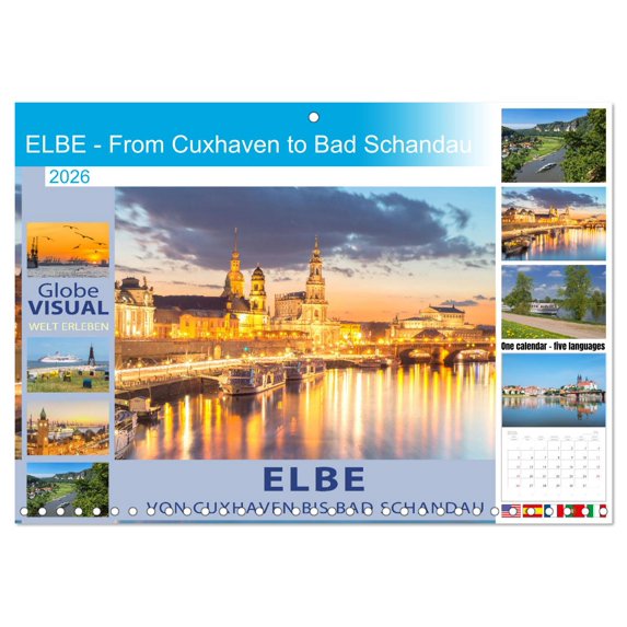 ELBE - From Cuxhaven to Bad Schandau (Monthly Wall Calendar 2026 16.5 x 23.4 (open)), CALVENDO ...