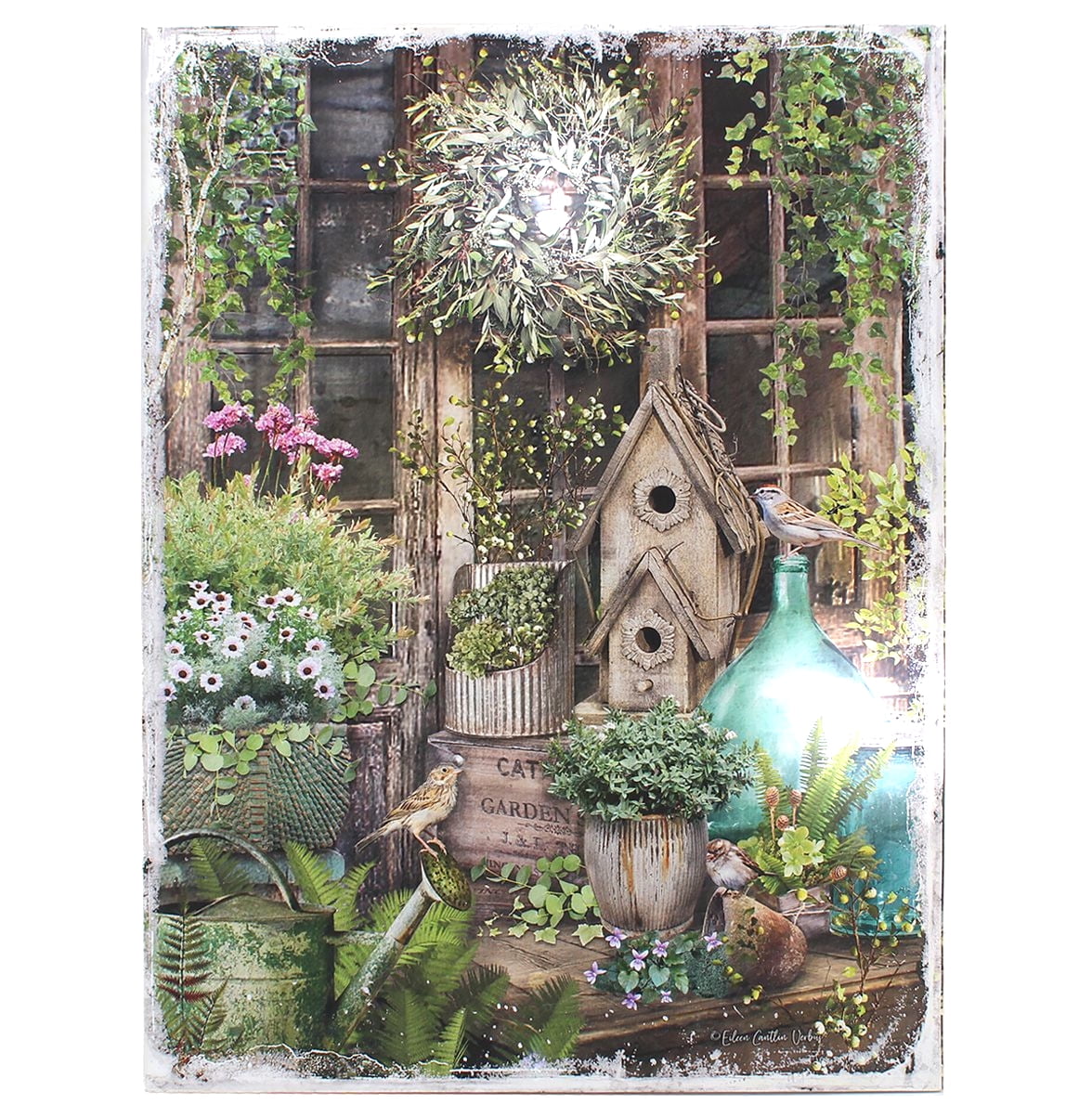 ELC Designs Group Fantasy Garden Shed Lighted Canvas Print Wall Art ...