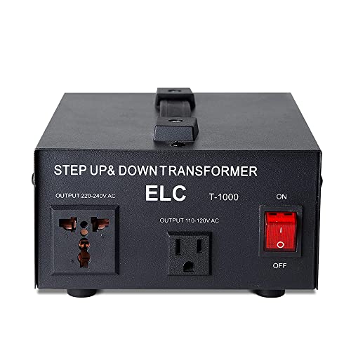 ELC T Series 1000+ Watt Voltage Converter Transformer - Step Up/Down - 110v to 220v / 220v to ...