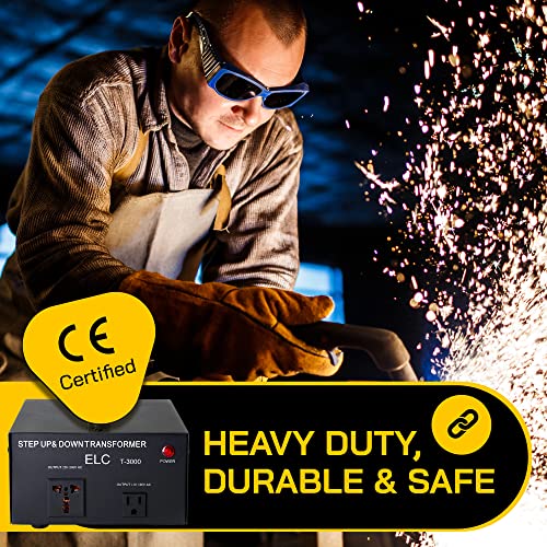 ELC T Series 3000 Watt Voltage Converter Transformer - Step Up/Down ...