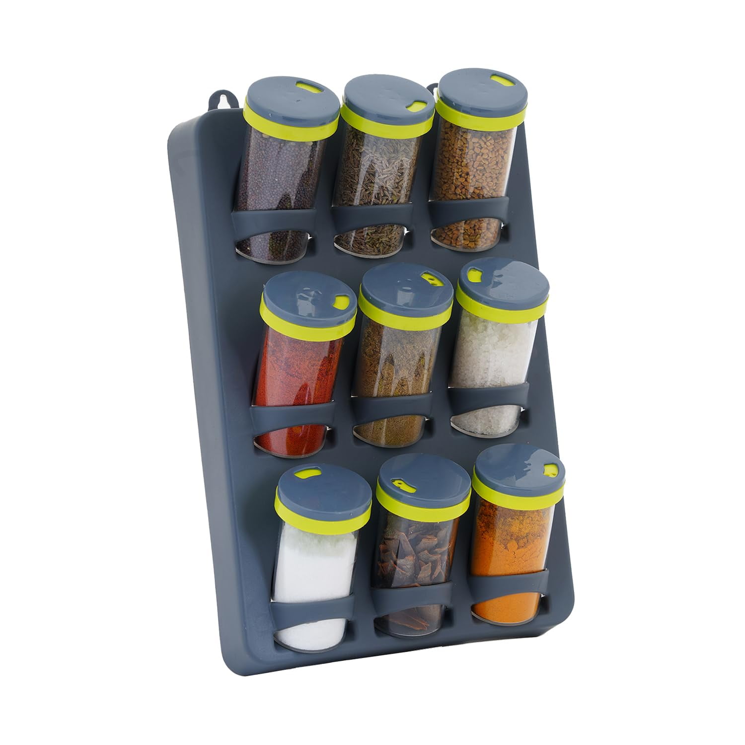 ELCHOZ 9 in 1 Jar Spice Rack for Kitchen Organization Space Saving Wall ...