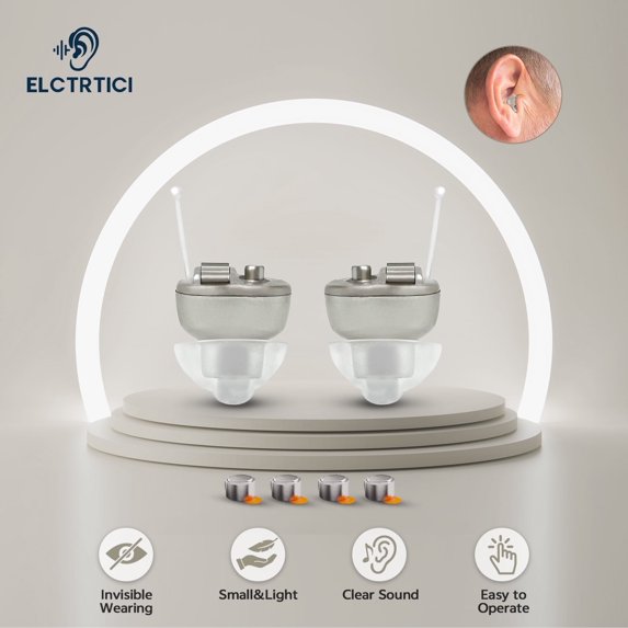 ELCTRTICI Hearing Aids for Seniors, Mini Invisible Hearing Aids with ...