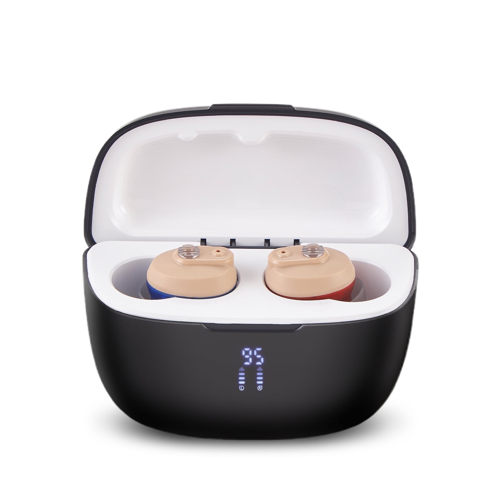 ELCTRTICI Hearing Aids for Seniors, Rechargeable Hearing Aids with Portable Charging Case, Noise ...