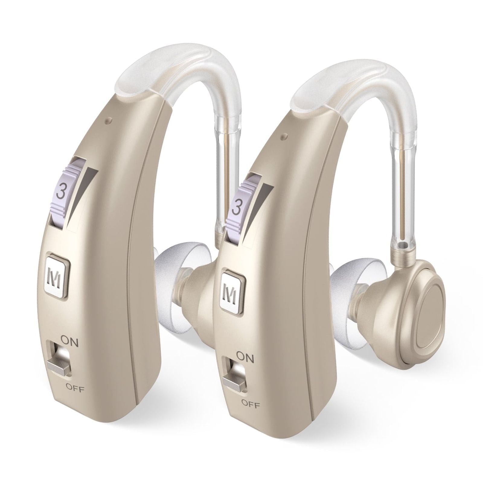 ELCTRTICI Rechargeable Hearing Aids for Adults – Noise-Cancelling, 2 Frequency Modes, Adjustable ...