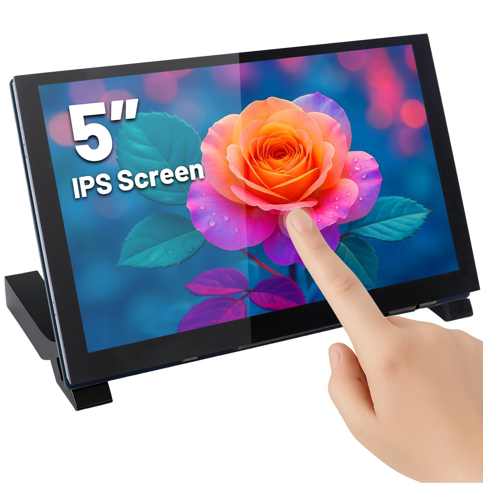 ELECROW 5 Inch Touchscreen Monitor for Raspberry Pi, 800x480 IPS DSI LCD Capacitive Touch Screen ...