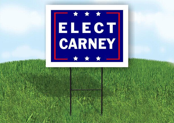 ELECT CARNEY 18 in x 24 in Yard Sign Road Sign with Stand - Walmart.com