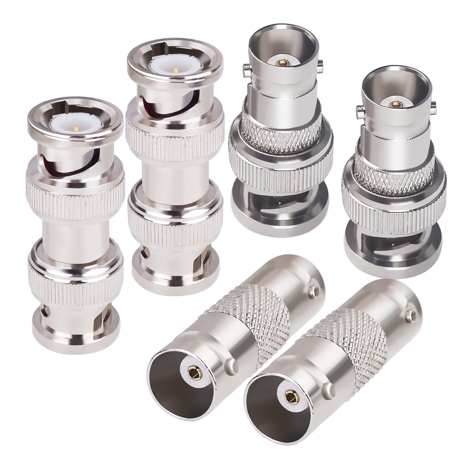 ELECTCHN BNC Adapter Kit 6PCS BNC Male Female to Male Female RF Coax ...