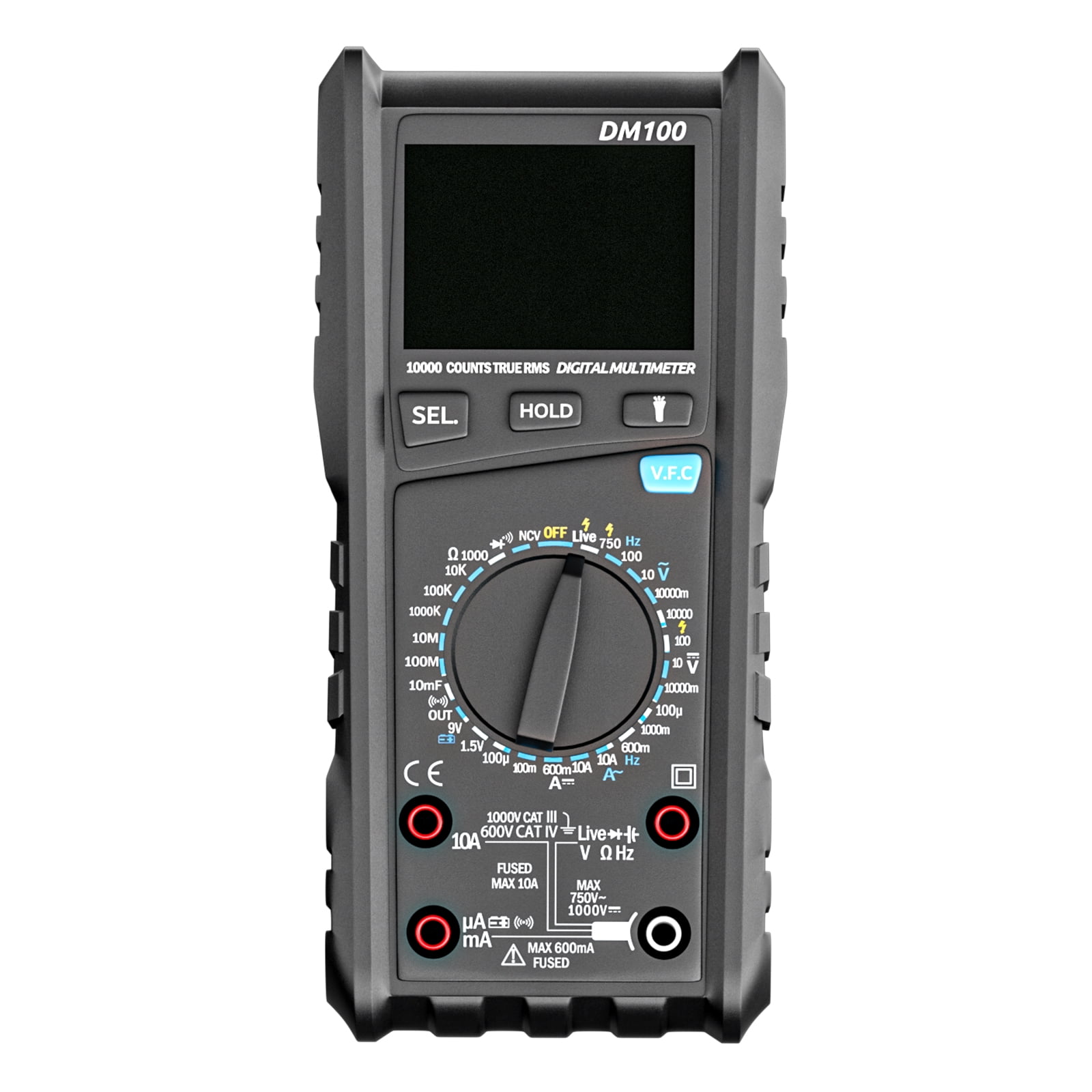 ELECTCHN Digital Multimeter Tester with DC AC Voltmeter and Ohm Volt ...