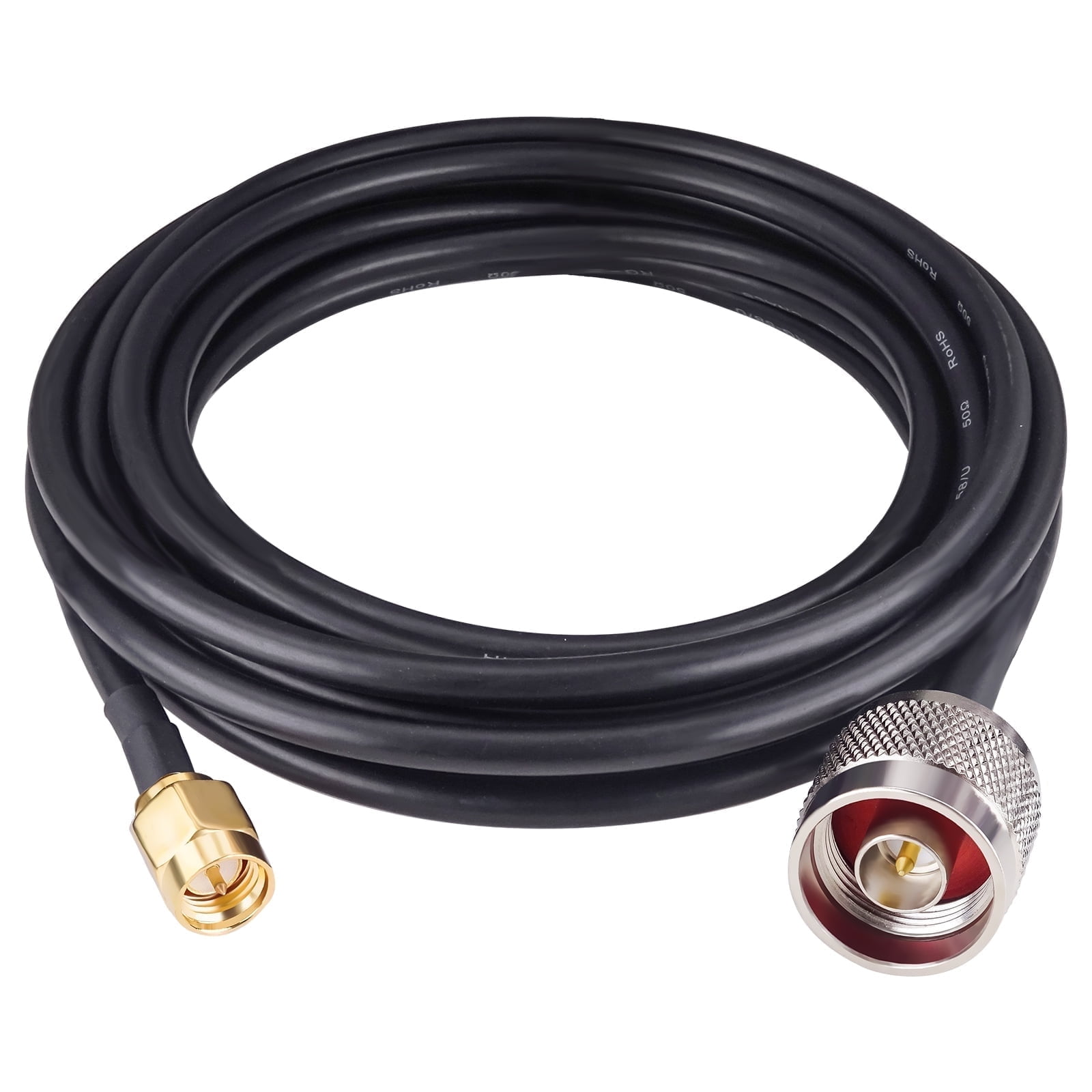 ELECTCHN Low Loss Coaxial RG58 Extension Cable N-Type Male to SMA Male ...