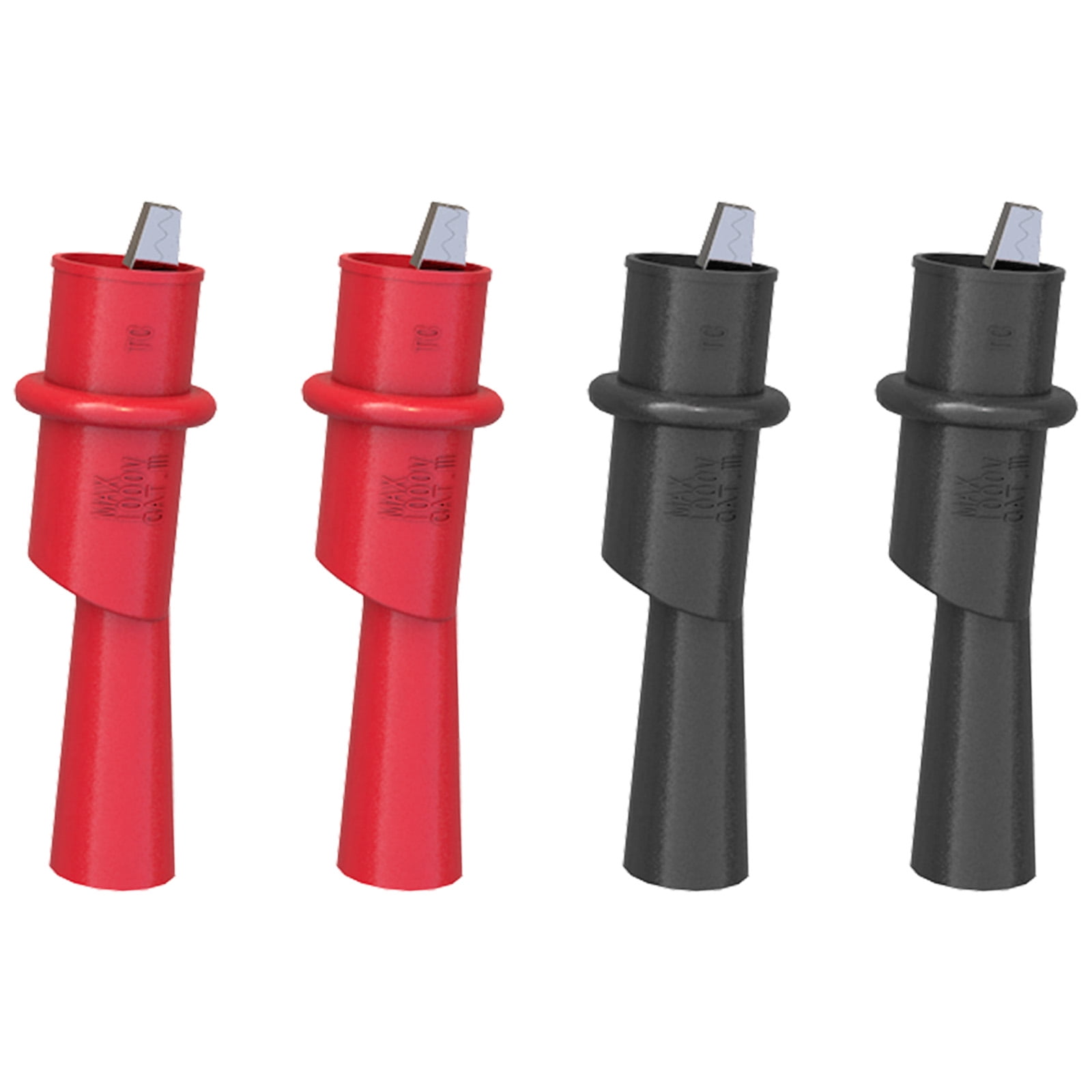 ELECTCHN Multimeter Push on Alligator Clips Set 4PCS Insulated ...