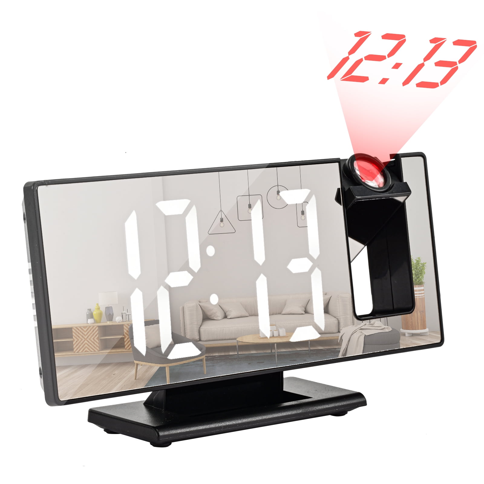 ELECTIME Illuminated Bedroom Electric Table Alarm Clock, 180° Rotatable ...