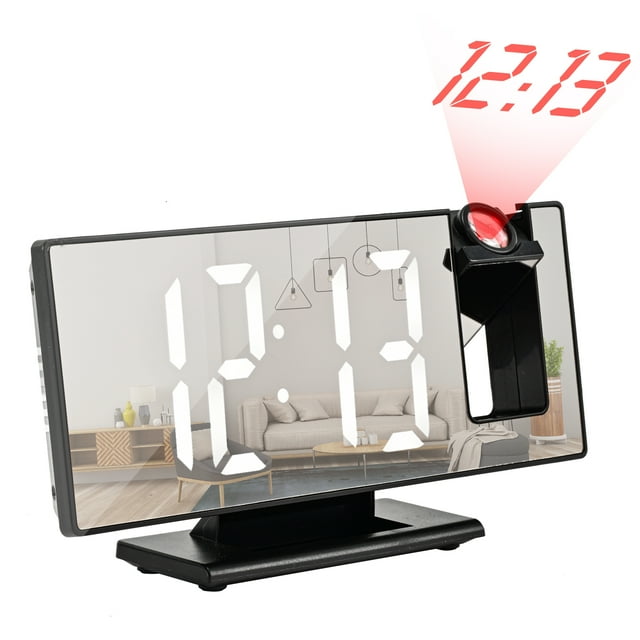 ELECTIME Projection Alarm Clock, Digital Clock with 180° Rotatable ...