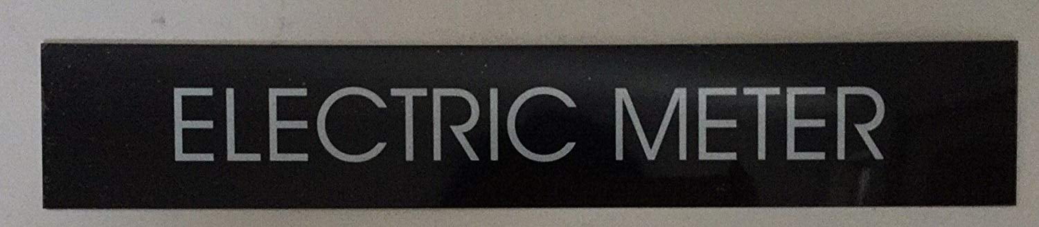 ELECTRIC METER SIGN (BLACK ALUMINUM) - Walmart.com