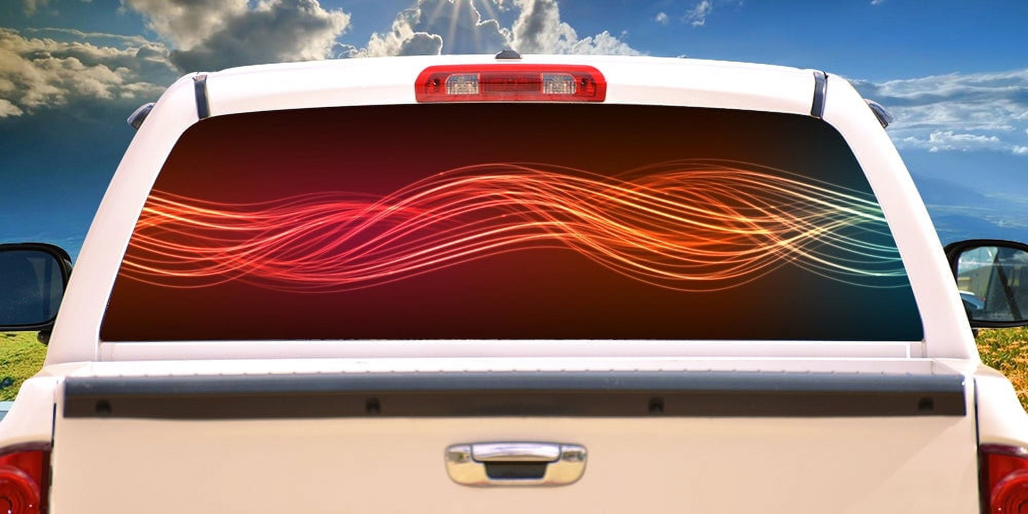 ELECTRIC Rear Window Graphic back truck decal suv view thru vinyl ...