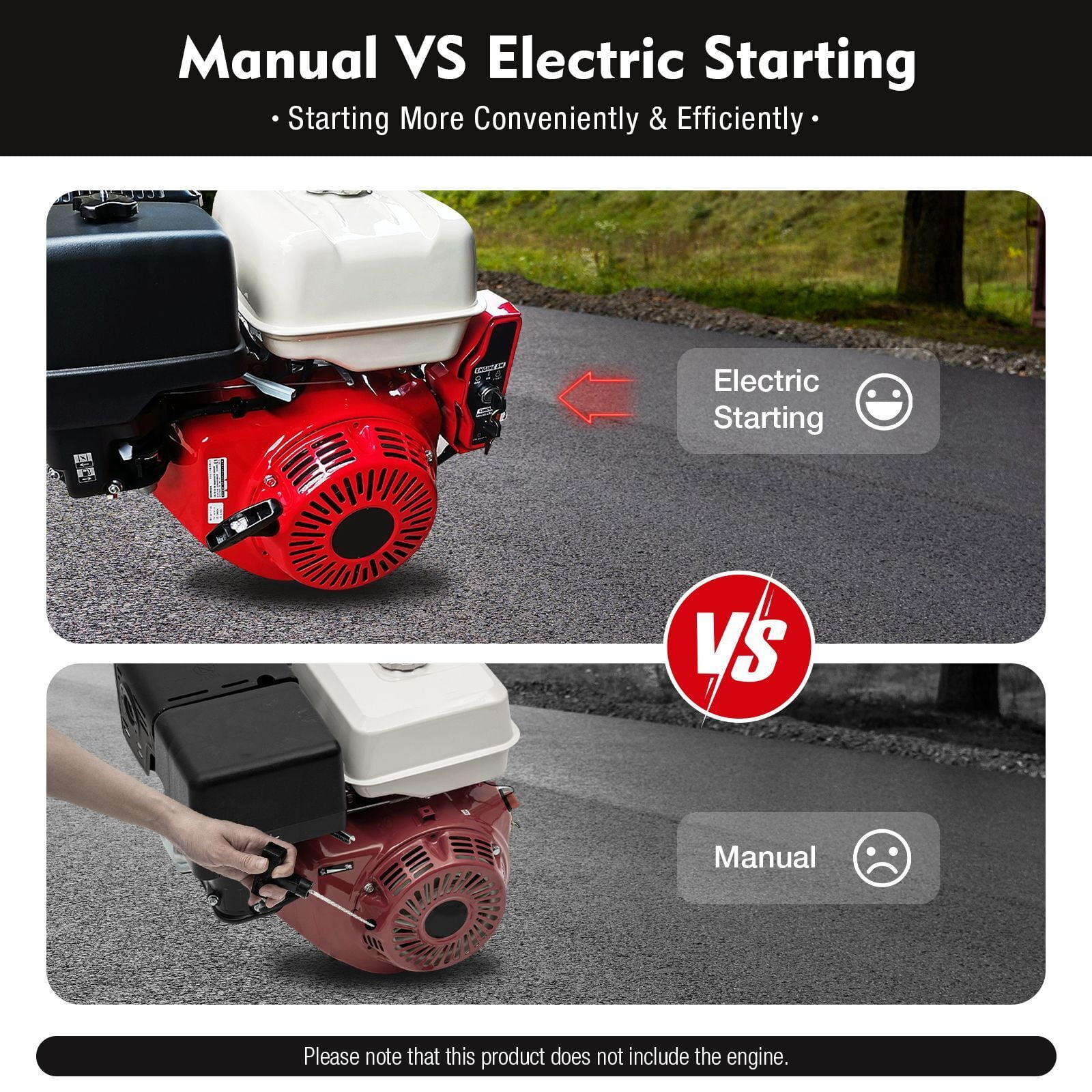 ELECTRIC START KIT STARTER MOTOR INGNITION FLYWHEEL SWITCH FIT HONDA ...