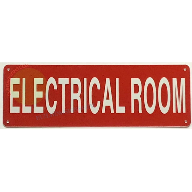 ELECTRICAL ROOM SIGN (4x12,RED,ALUMINUM)-ref19722 - Walmart.com