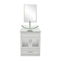 Lilly 24" W x 18" D x 34" H Euro-Style Vanity in Red with Ceramic ...