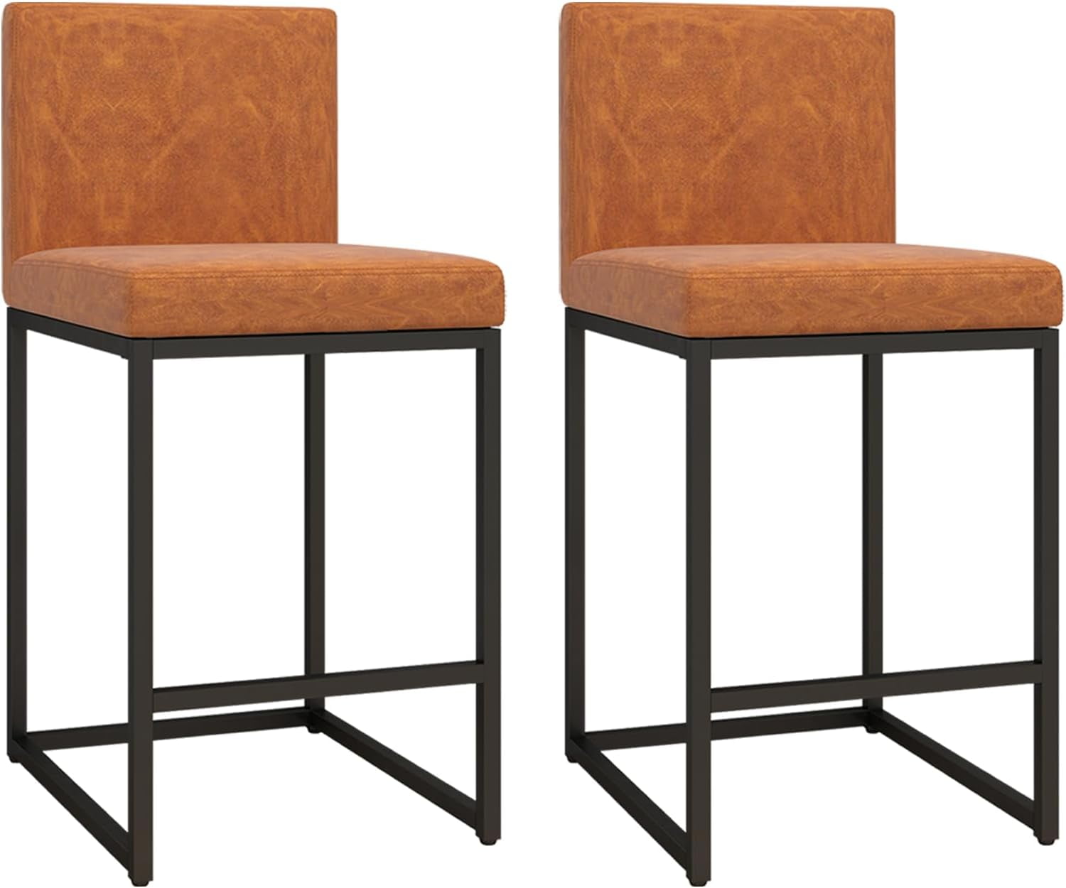 ELECWISH Modern Bar Stools with Back,Upholstered Counter Height Bar ...