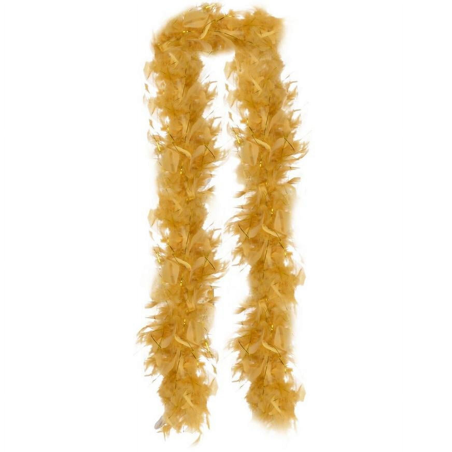 ELEGANI Costume Accessory, 72 inch Fancy Feather BOA , Gold - Walmart.com
