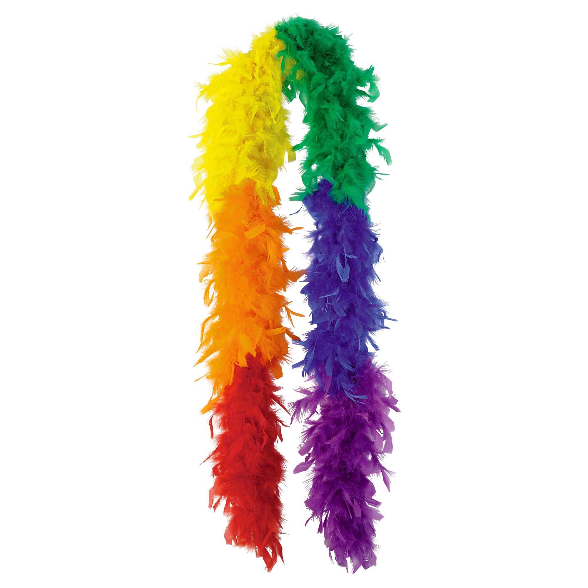 ELEGANI Costume Accessory, 72 inch Fancy Feather BOA , Rainbow Colors ...