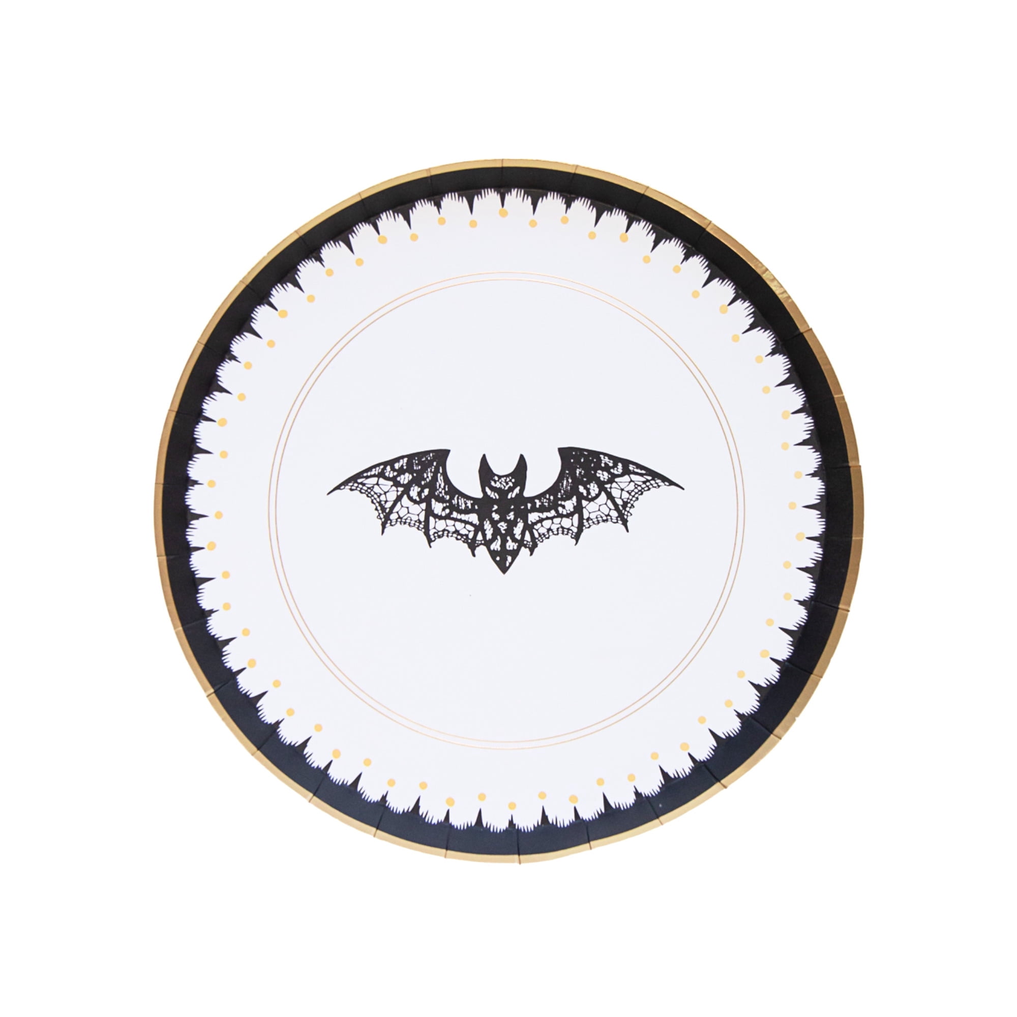 Bonjour Fête Lacy Bat Small Paper Dessert Plates, Disposable Party ...