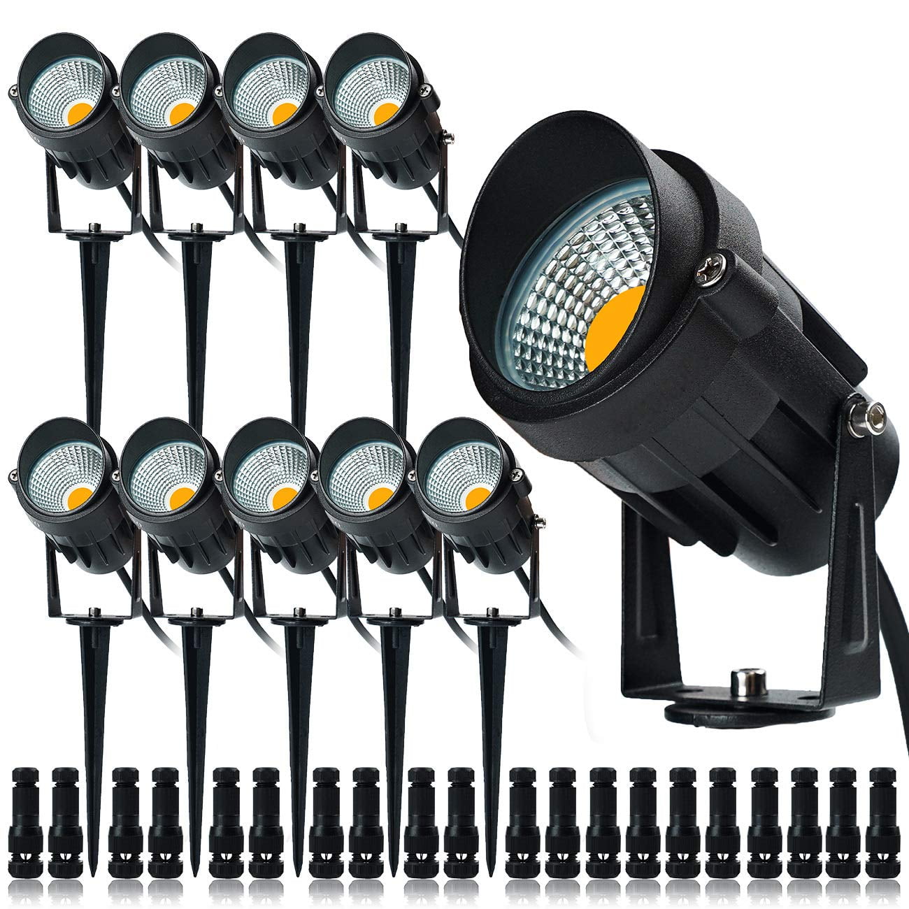 ELEGLO 9W LED Landscape EC36 Lights, Low Voltage Landscape 12V Security ...