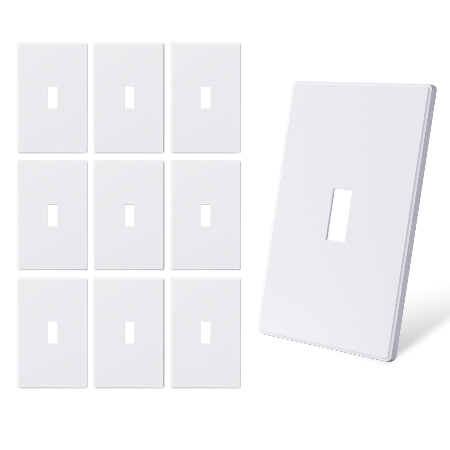 ELEGRP 1-Gang Screwless Toggle Wall Plates, Mid-Size Unbreakable ...