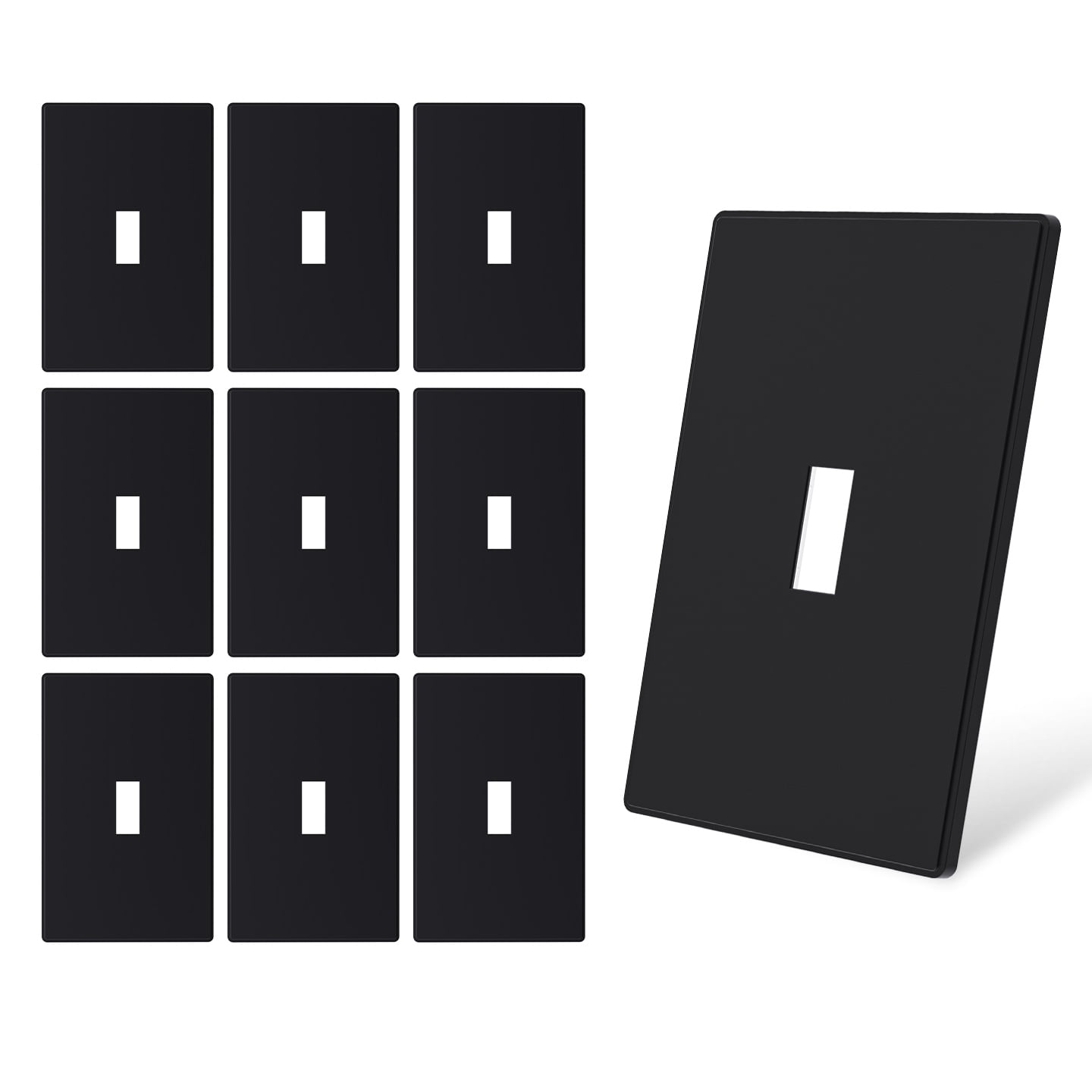 ELEGRP 1-Gang Screwless Toggle Wall Plates, Mid-Size Unbreakable ...
