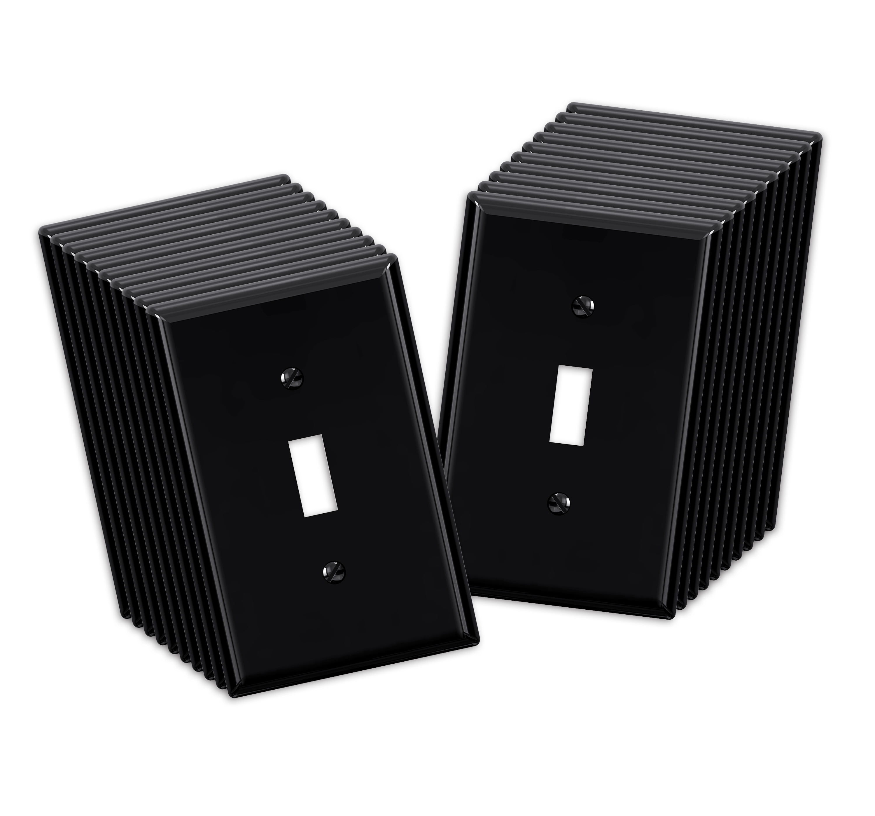 ELEGRP 1-Gang Toggle Wall Plates, Mid-Size Unbreakable Thermoplastic ...