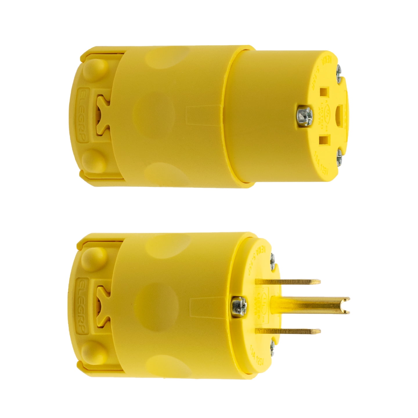 ELEGRP 15 Amp 125 Volt NEMA 5-15R 2 Pole 3 Wire Grounding Straight ...