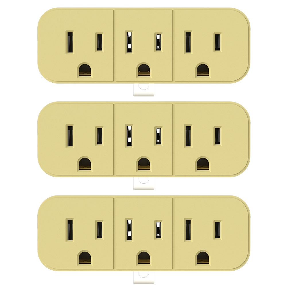 Cable Matters (3-Pack) Polarized Grounding Adapter in Grey (Allows A 2 ...
