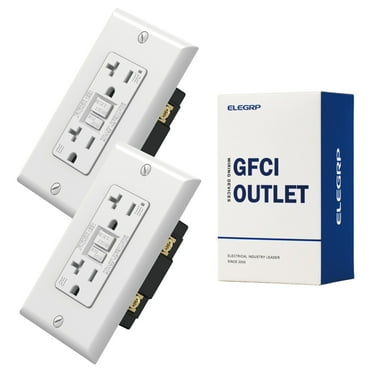 15AMP GFCI Outlet Receptacle Tamper Resistant - ETL Listed, White GFI ...