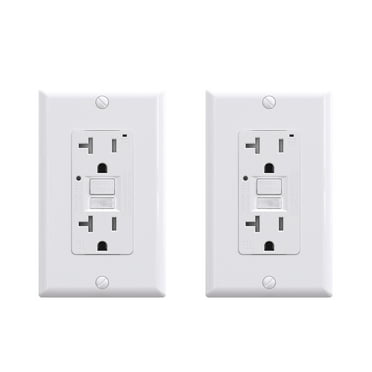 Faith 15A GFCI Outlets, Slim, GFI Receptacles, White, 3 Pack - Walmart.com