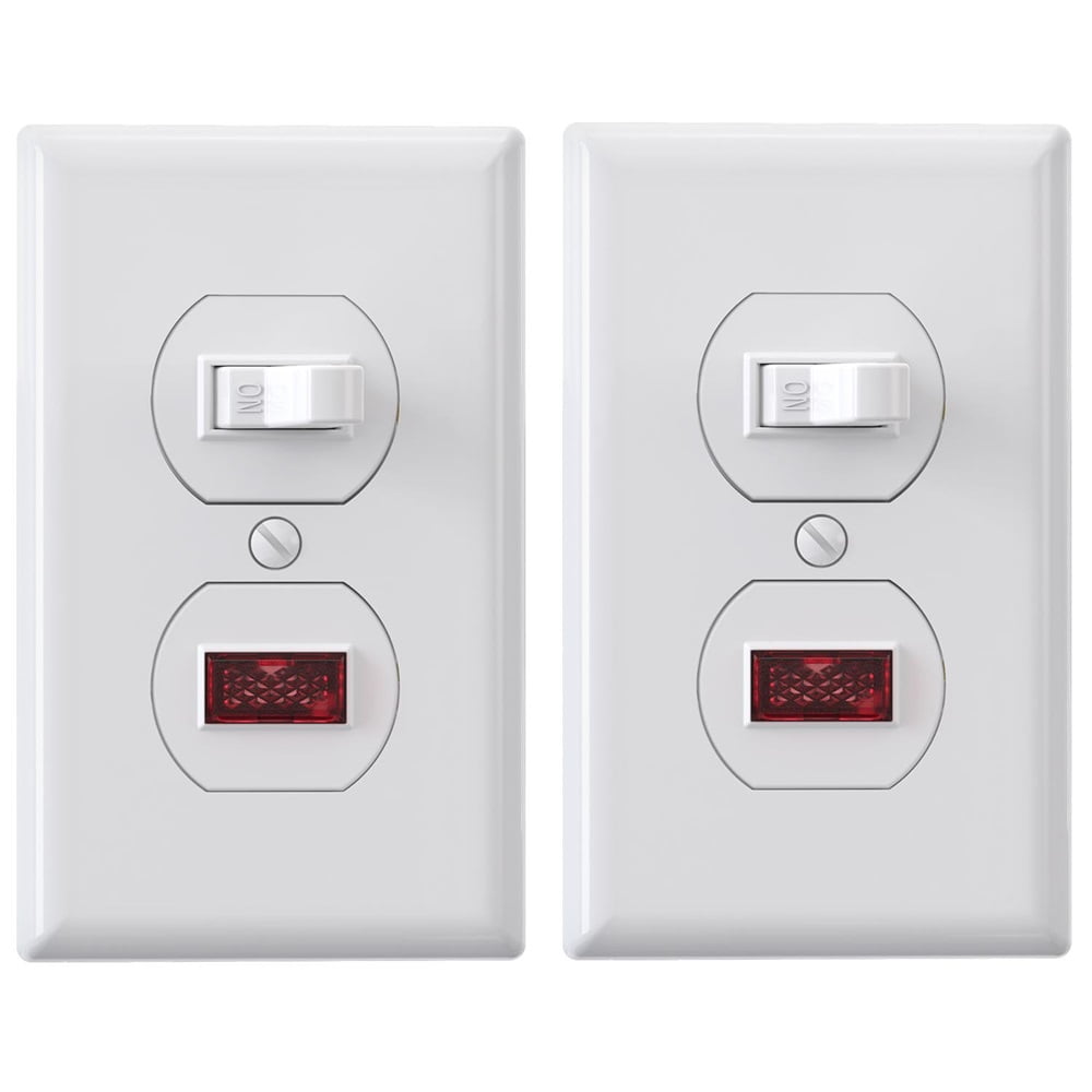 ELEGRP 15 Amp Toggle Switch with Pilot Light, UL Listed, Wall Plate ...