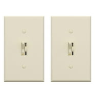 Leviton 600W Light Almond Toggle Slide Universal Dimmer Switch ...
