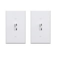 ELEGRP Slide Toggle Dimmer Switch, Single Pole, 3-Way, Electrical, Wall Plate Included (2 Pack ...
