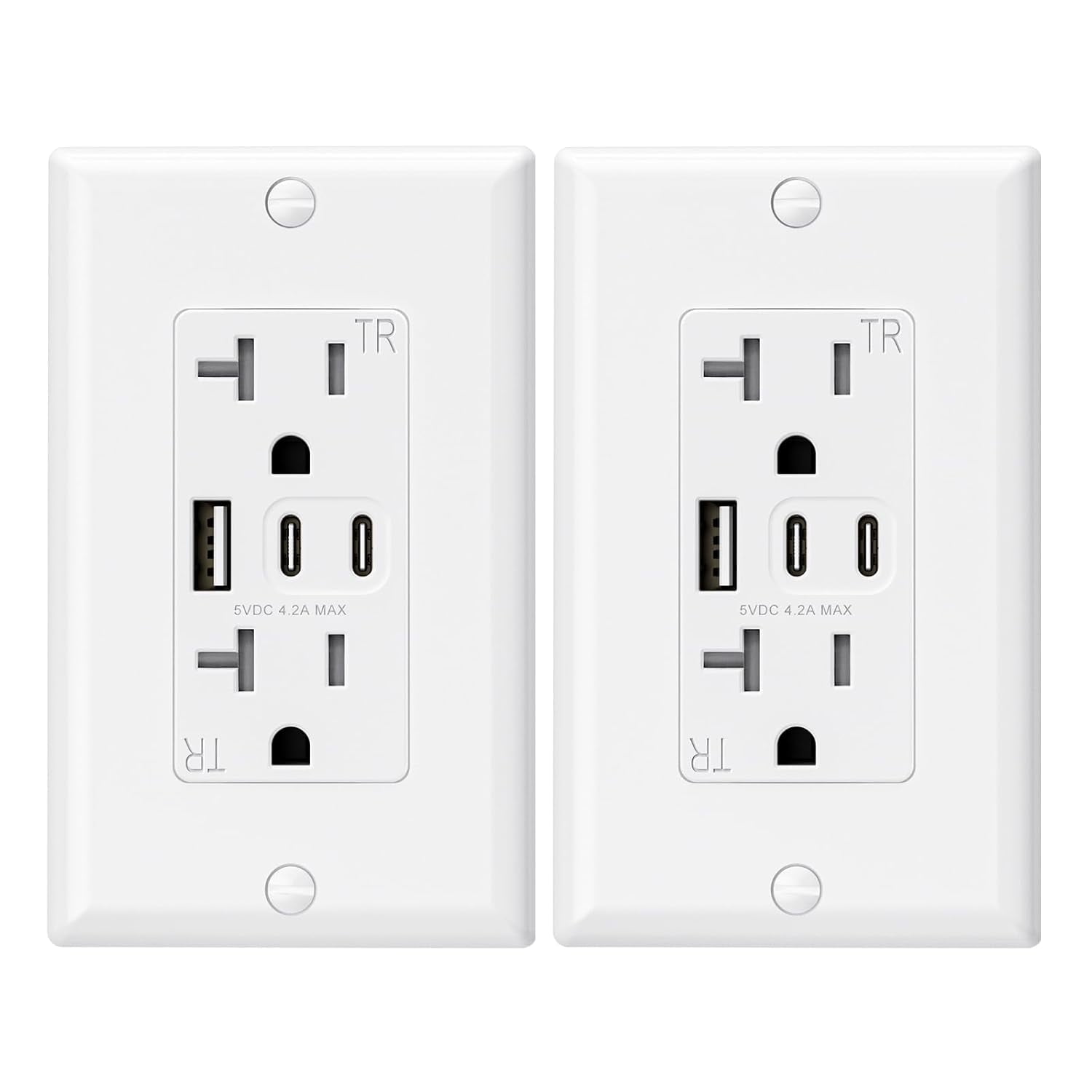 ELEGRP USB Outlets, 20 Amp Wall Outlet with 3 USB Ports, Dual USB C ...