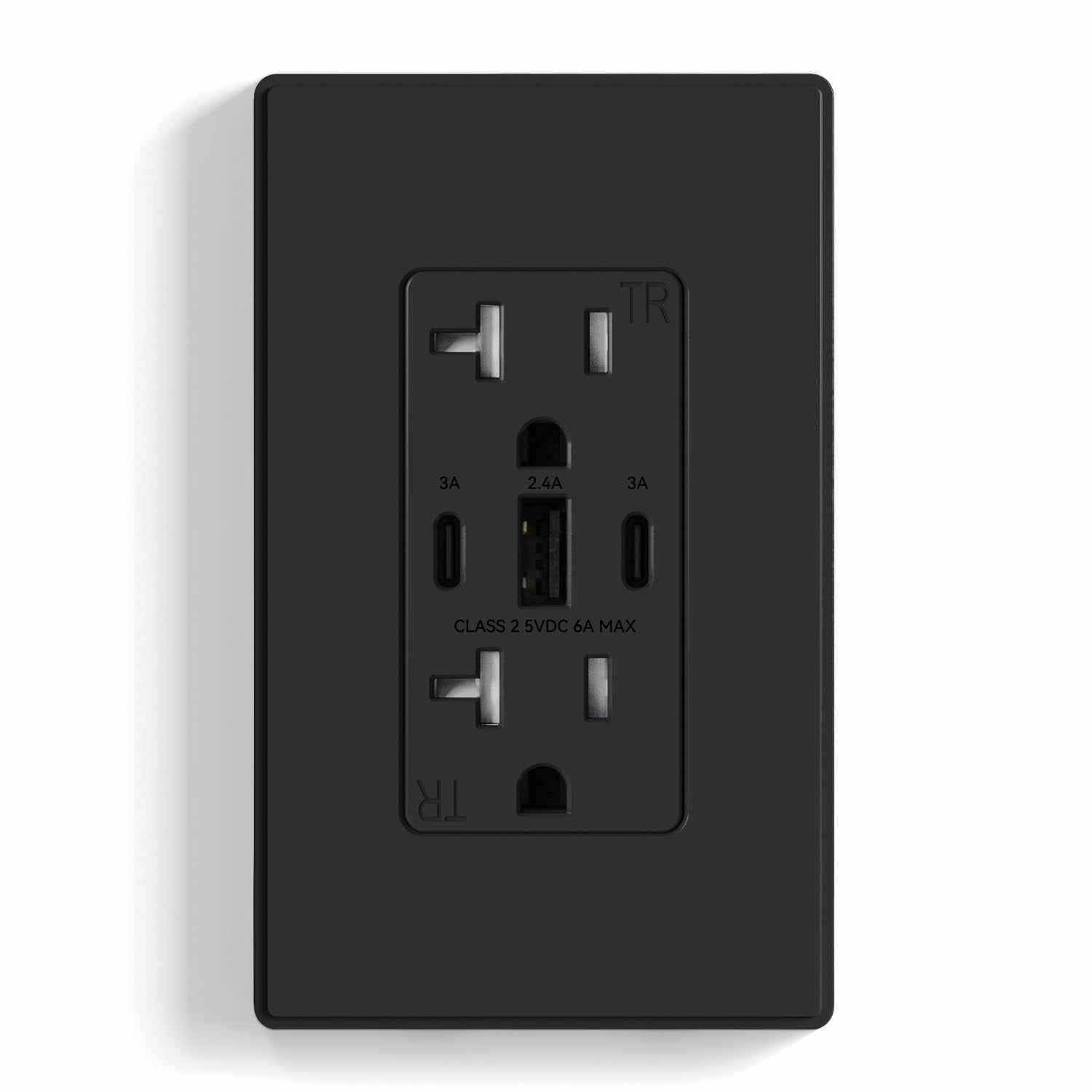 ELEGRP USB Outlets, 30W 6.0 Amp USB C Outlets Receptacles, 3-Port USB ...