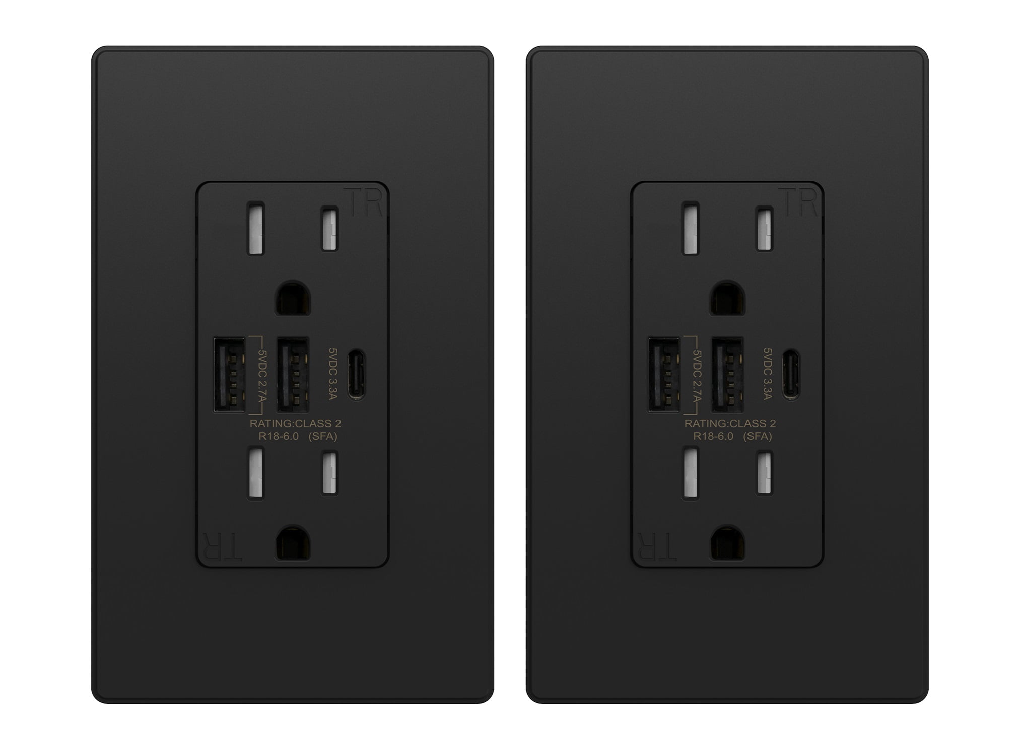 ELEGRP USB Outlets Receptacles, 3-Port USB C Wall Outlet, 30W 6.0A USB ...