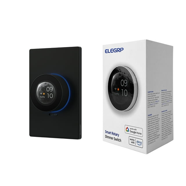 ELEGRP WiFi Smart Rotary Traic Dimmer with 1.8 inch TFT Display Screen ...