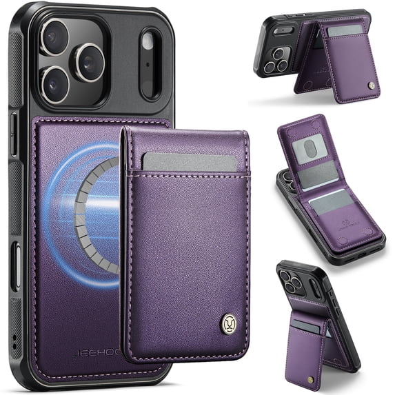 ELEHOLD 2-in-1 Magnetic Wallet Case for iPhone 18 Pro Max, PU Leather ...